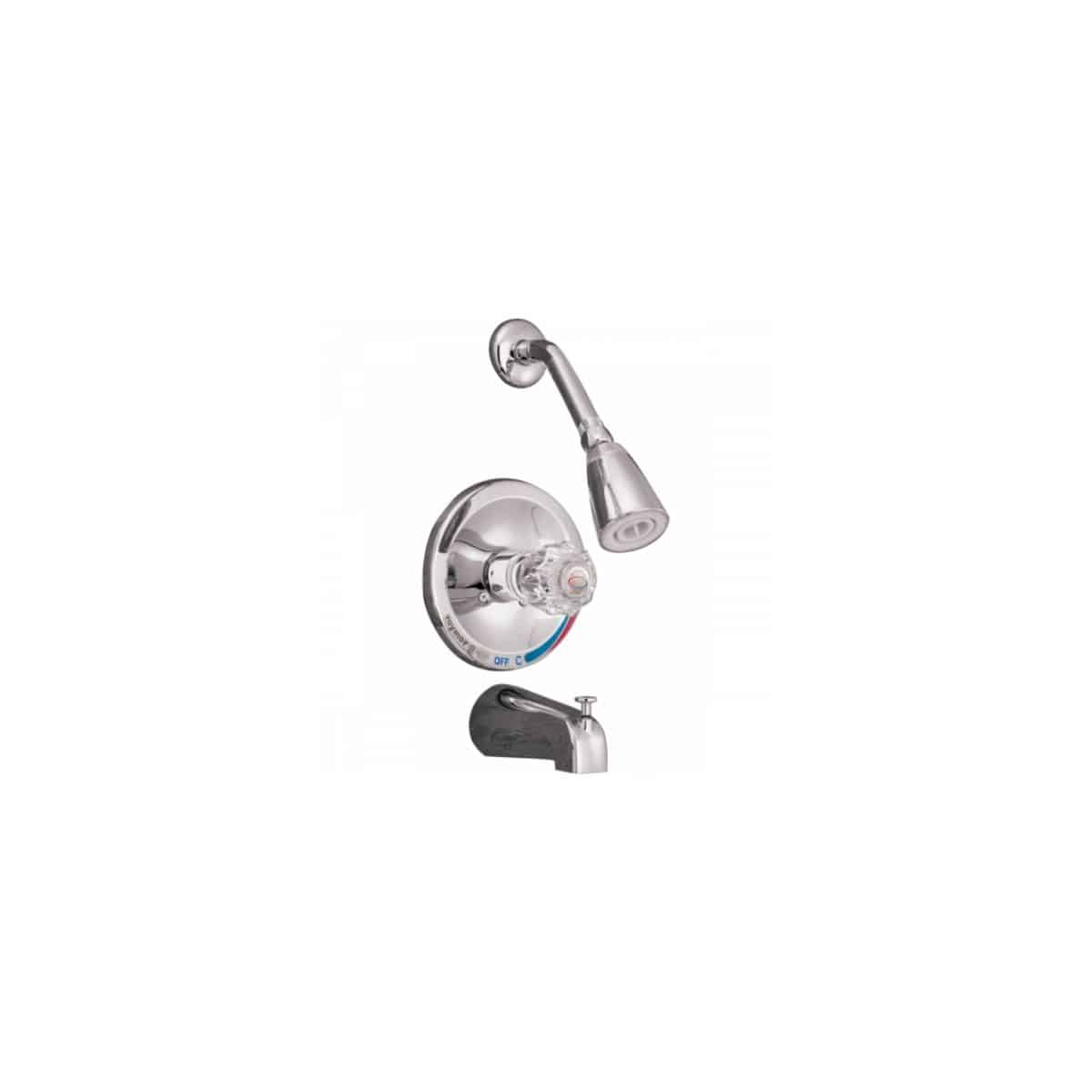 Taymor Sunglow Single Acrylic Handle Pressure Balance Tub & Shower ...