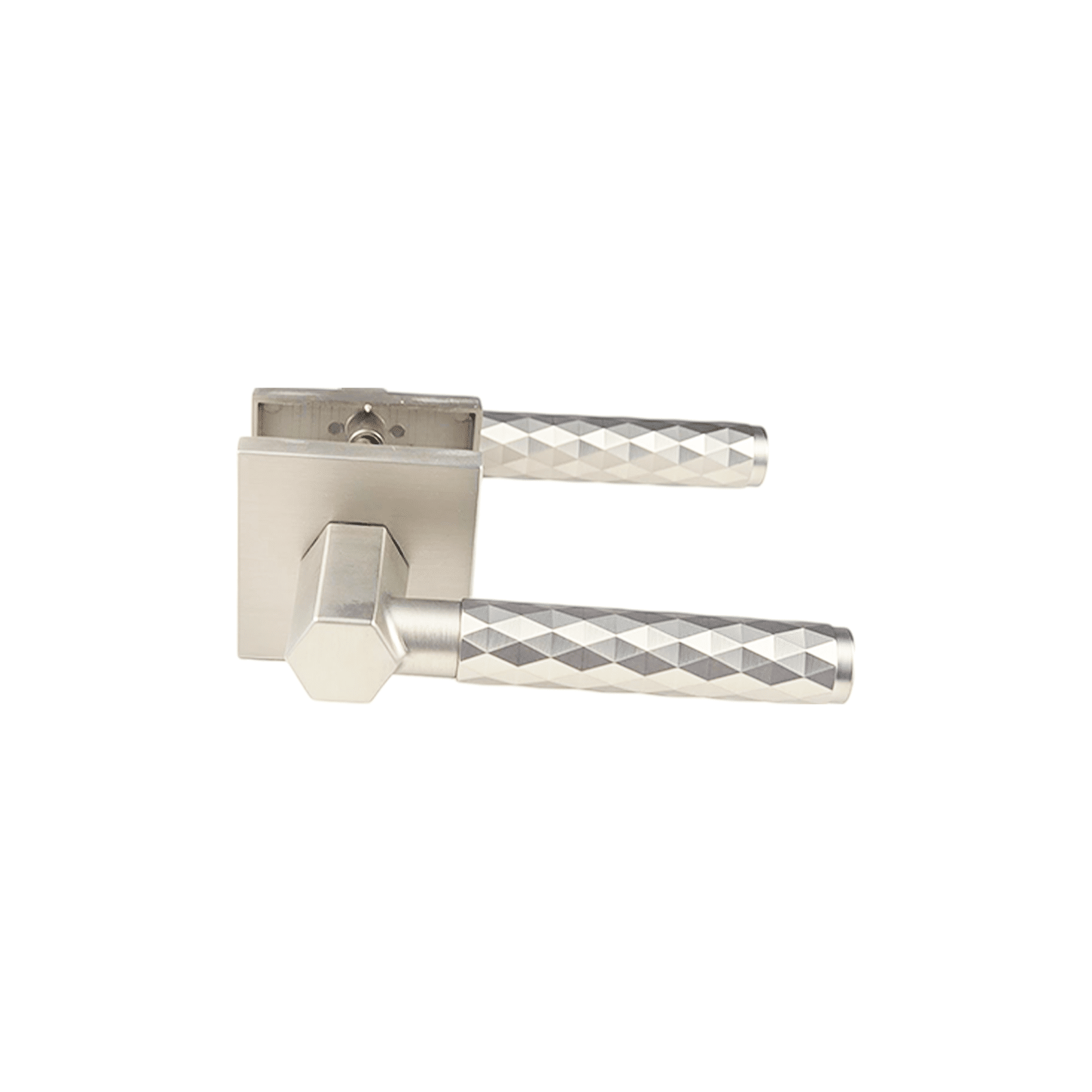 Interior Door Handle – Dyana Diamond Square | Satin Nickel, Black, Gold ...
