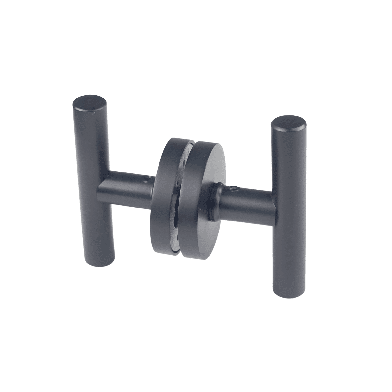 T- Bar Style door Handle/Knob - Plain design on Round R... - Black ...
